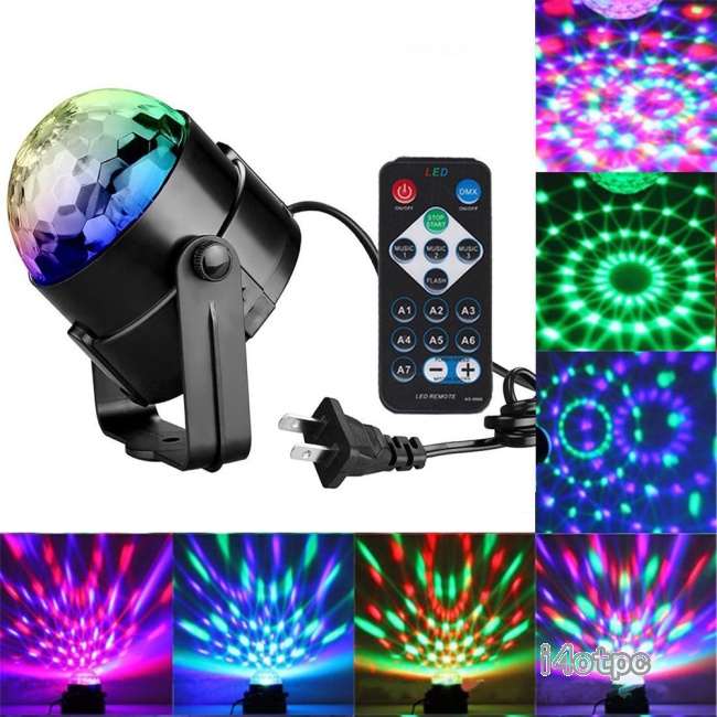 Led Stage Light Ball Rotation Sensor Light Music Decoration Disco For ...