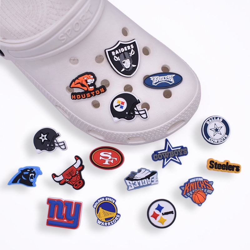 Team Badge Series Jibitz Croc Pin Cartoon Shoe Decoration Accessories ...