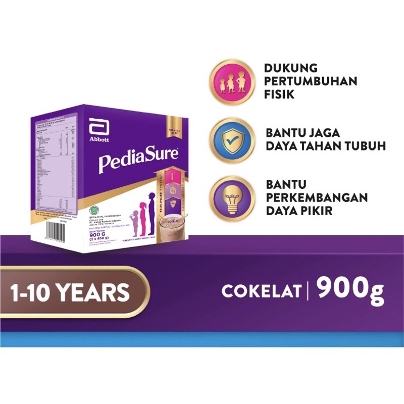 Pediasure Chocolate 900gr (1-10 years) | Shopee Philippines