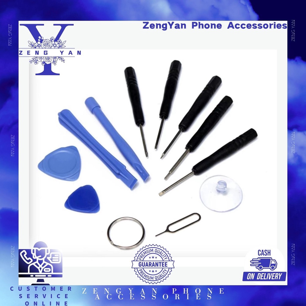 11 in 1 Mobile Phone Repair Hand Tools Kit Crowbar Triangle Suction Cup ...