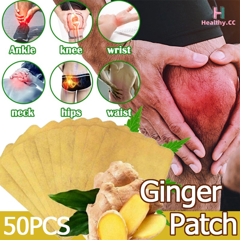 50PCS Herbal Ginger Patch Ginger Detox Patch Knee Neck Back Pain Patch ...