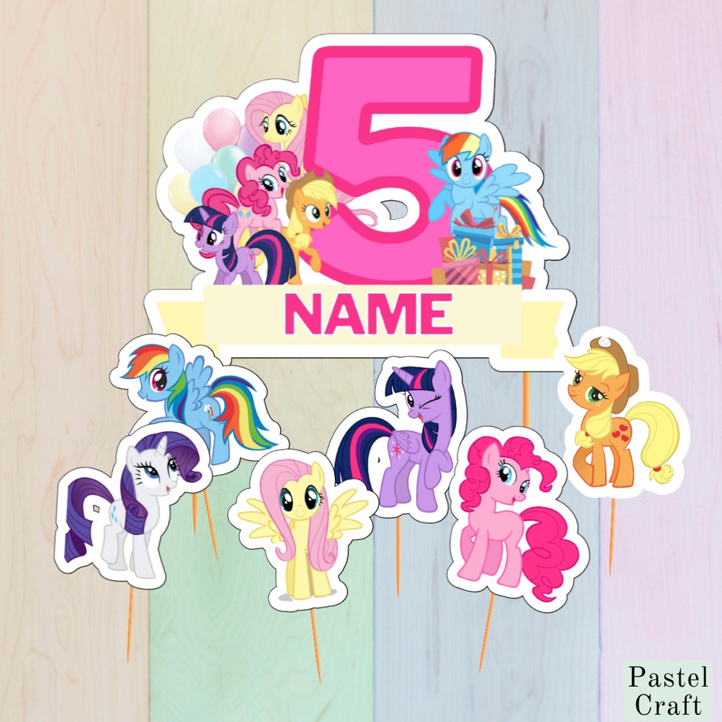 Little Pony Customized Cake Topper for Birthday Party / Events ...