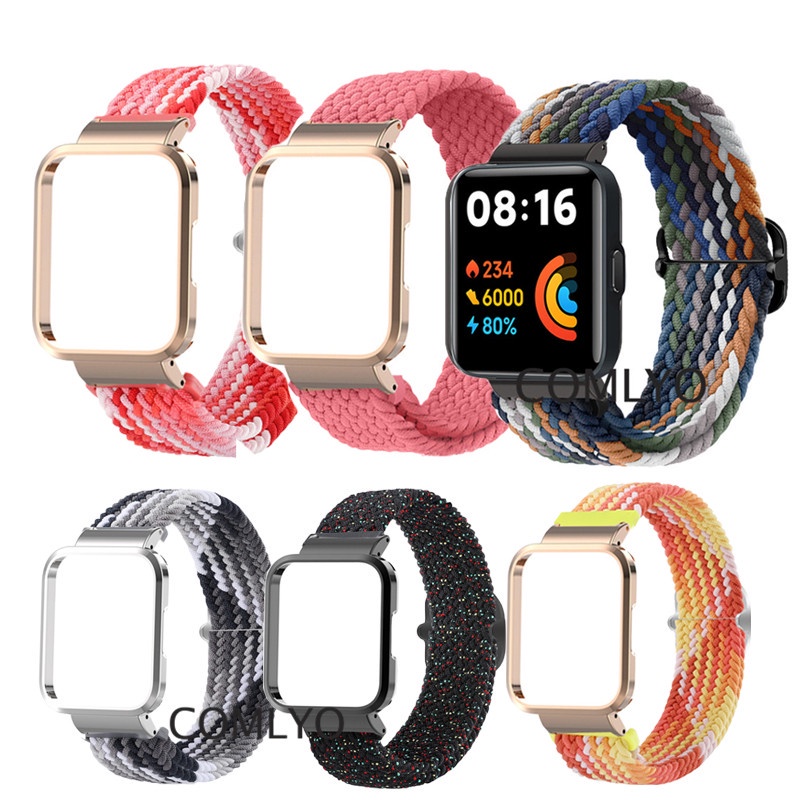 Nylon Strap For Redmi Watch 2 Lite Wristband Metal Case Braided Elastic ...