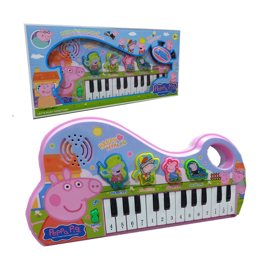 Educational Electronic Piano 14 Keys Peppa Pig Organ Keyboard Toy For ...