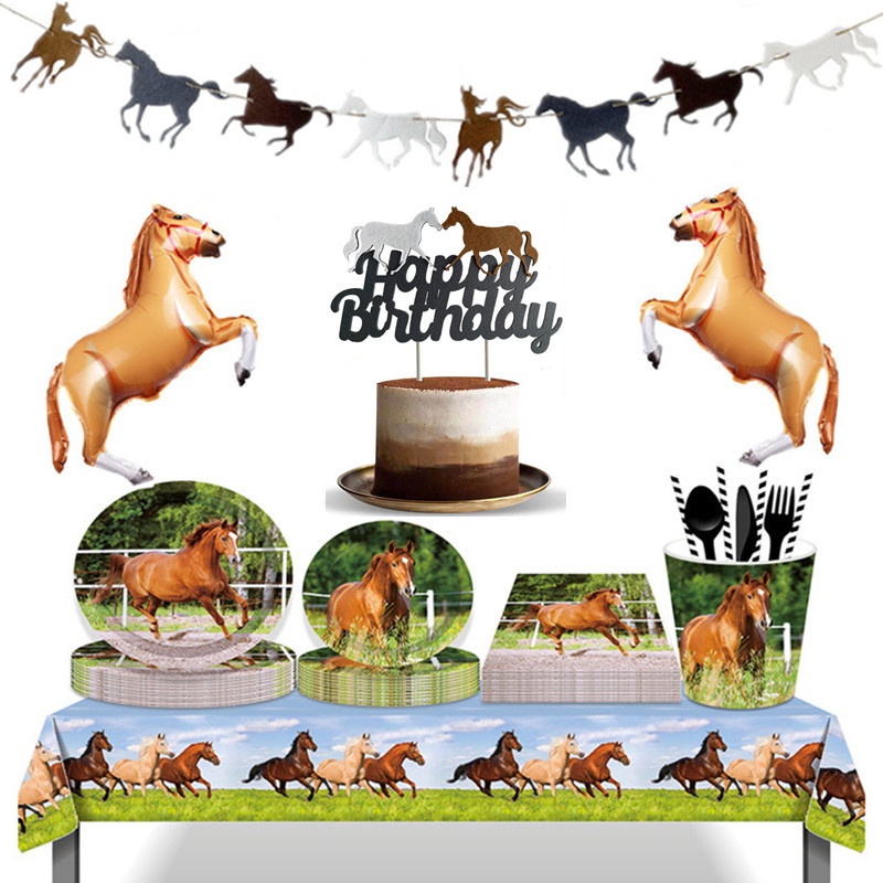 Horse Racing Theme Party Decoartions Wild Horse Party Supplies For Kid ...