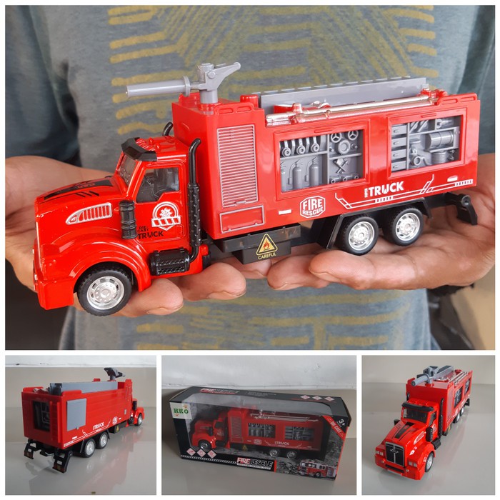 Fire Rescue - Diecast Alloy Fire Truck - Miniature Damkar Truck ...