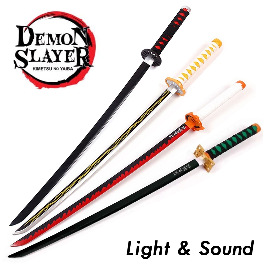 Demon Slayer Light And Sound Samurai Sword Plastic Knife Katana Costume ...