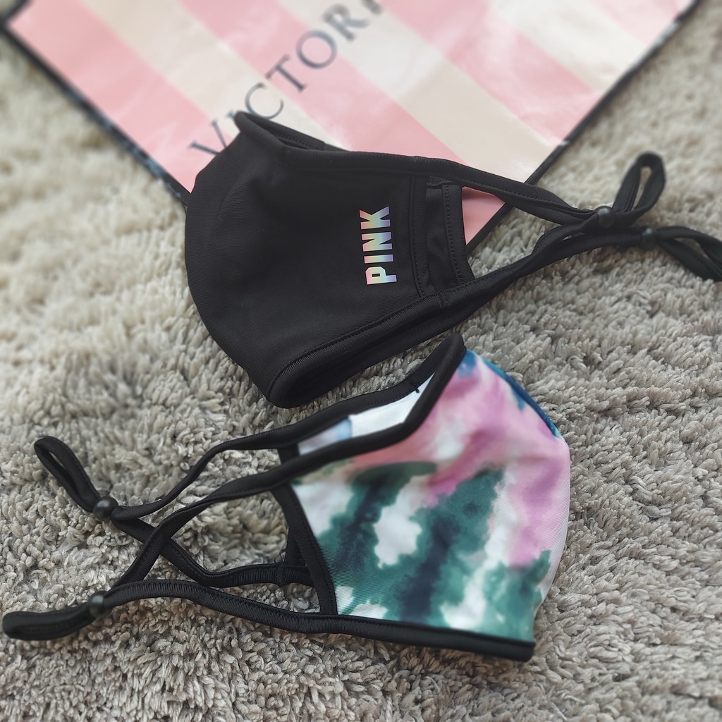 Original Victoria's Secret USA Reusable Face Mask - VS PINK Set of 2pcs ...