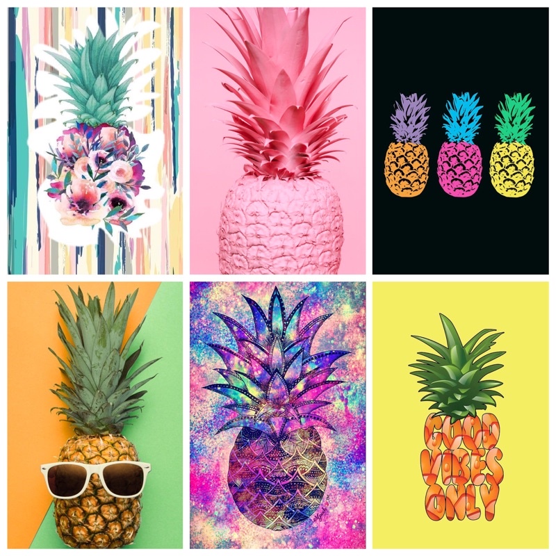 Pineapple Theme Wall Decor Design A4 Size Laminated | Shopee Philippines