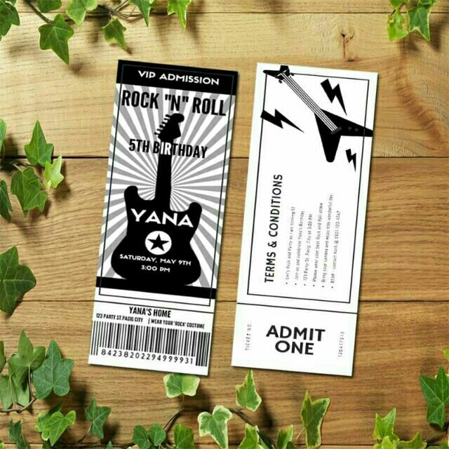 TICKET STYLE INVITATION - LAMINATED/NOT LAMINATED | Shopee Philippines