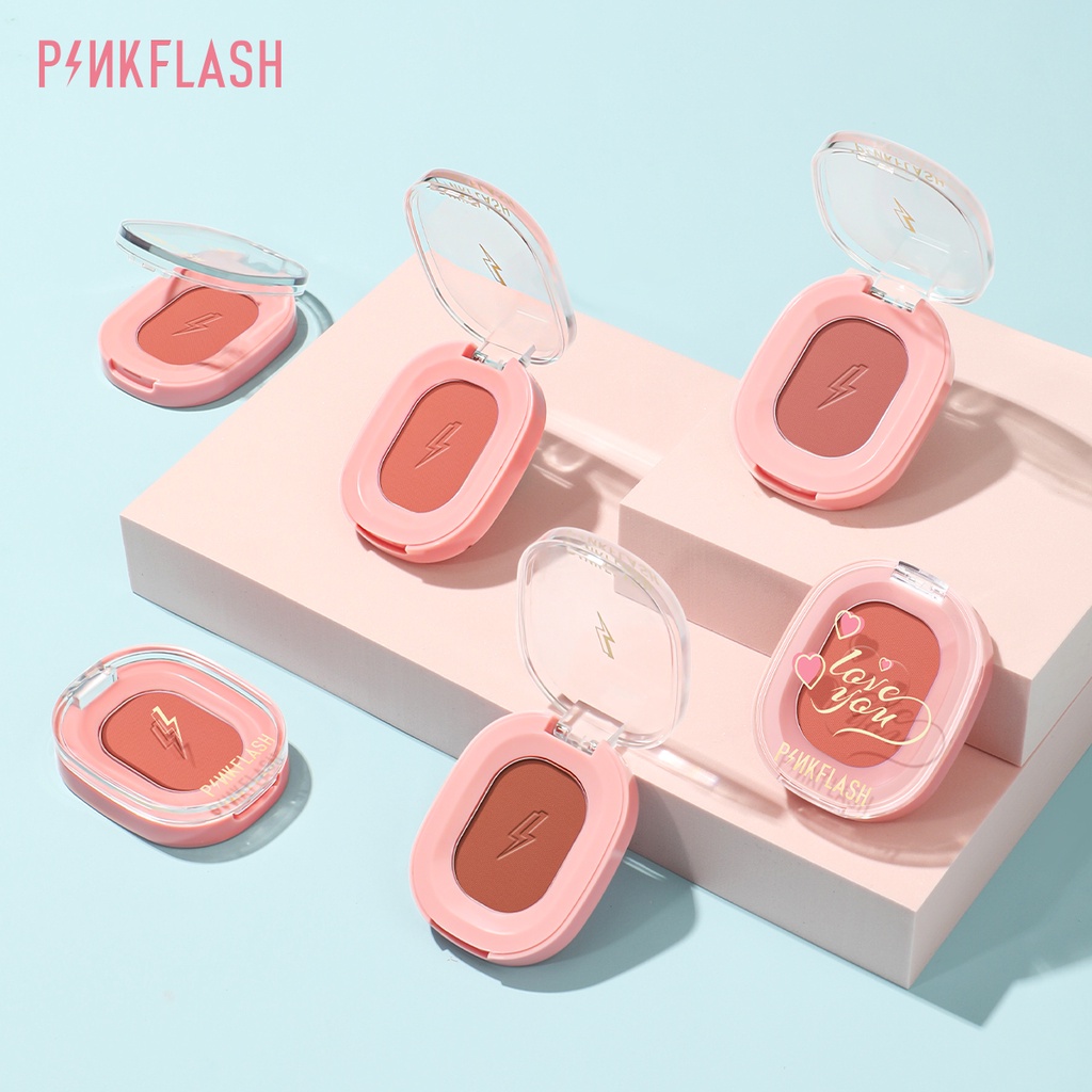PINKFLASH Waterproof Blush Powder Naturally Pigmented Matte Highlight ...