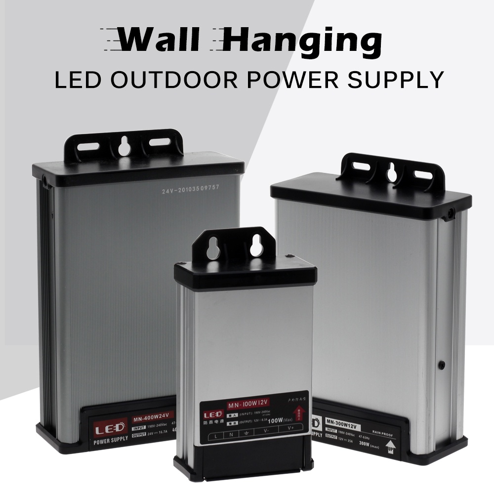 LED Outdoor Rainproof Power Supply AC190-240V DC12V 24V 100W 300W 400W ...