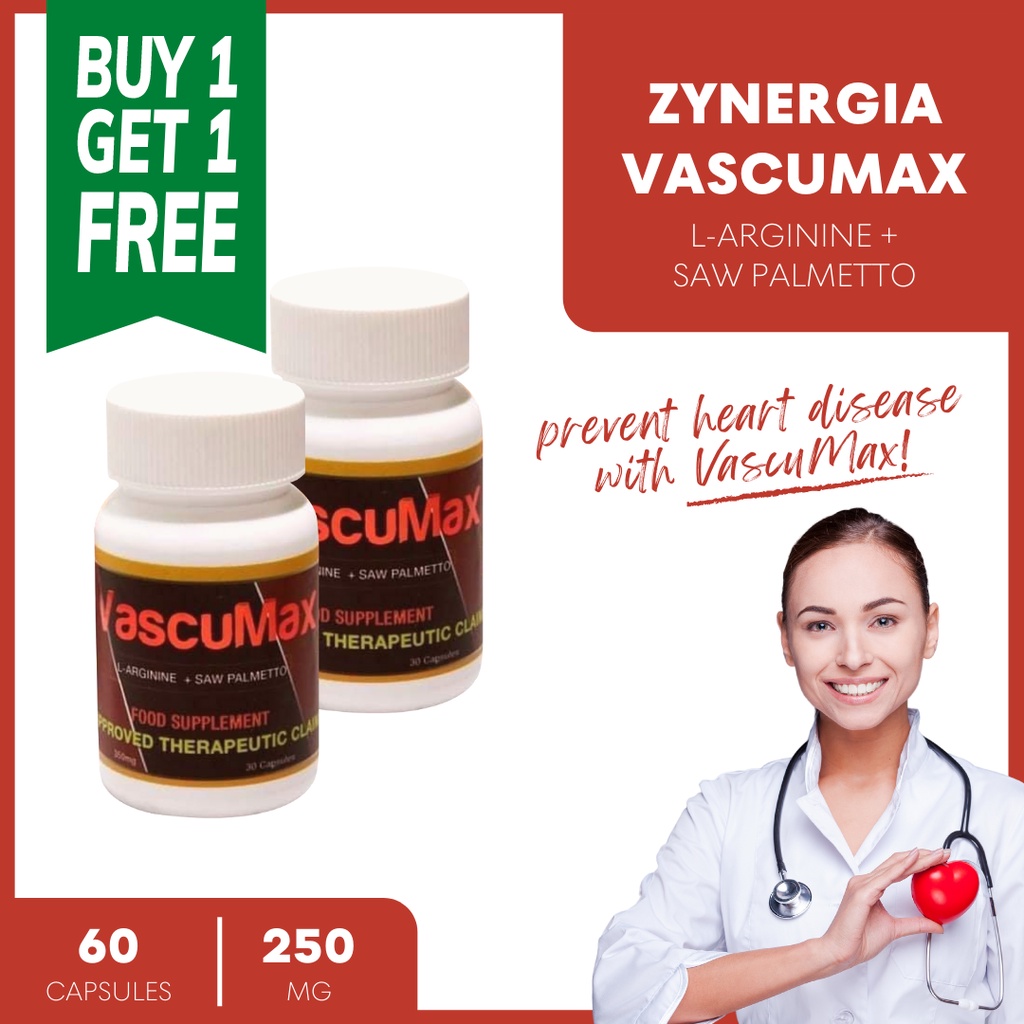 BUY 1 TAKE 1 ZYNERGIA VASCUMAX BY DOC ATOIE WITH L-ARGININE AND SAW ...