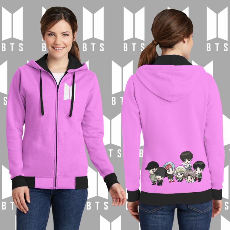 Sweater Hoodie BT21 | Bts Sweater | Size- | Bts Printing Jacket/black ...