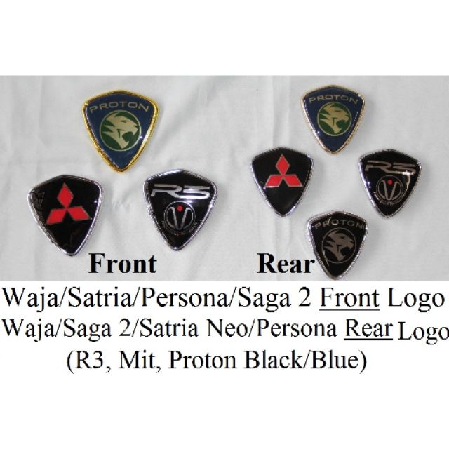 Proton Waja Persona Saga BLM Satria Neo Front/Rear Emblem Logo | Shopee ...