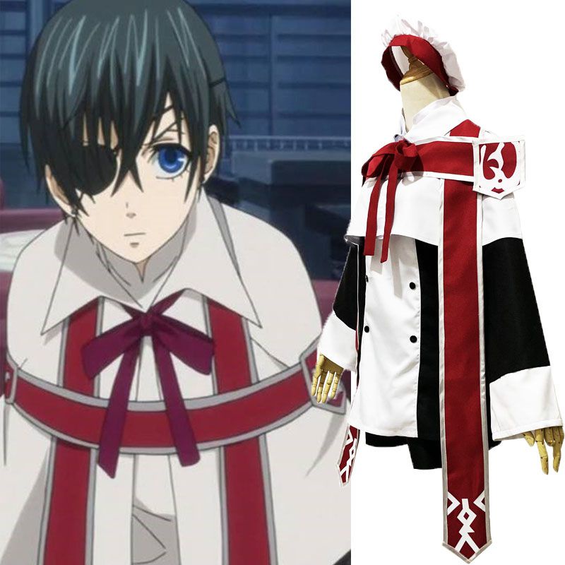 New Butler Black Anime Ciel Phantomhive Cosplay Choir Outfit Costumes ...