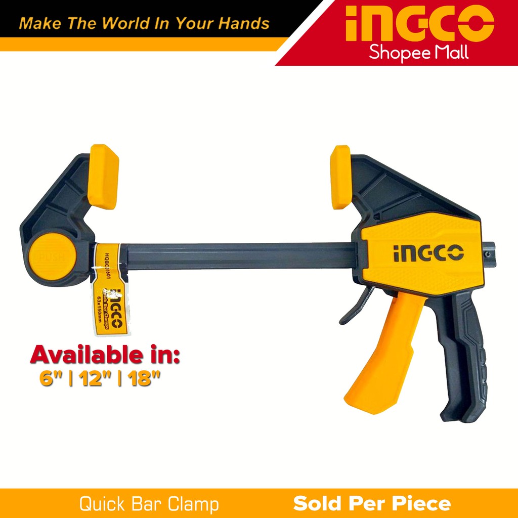 Ingco Quick Bar Clamp 6" HQBC01601 | 12" HQBC01602 | 18" HQBC01603 SOLD ...