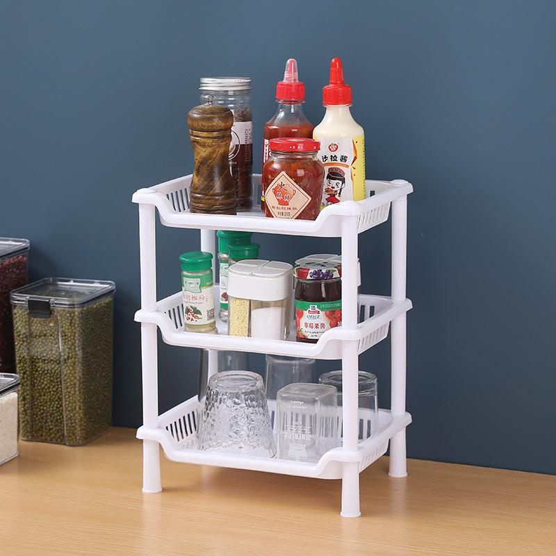 3 Layer Rack Organizer Stackable ABS Acrylic Tier Shelving Smart ...