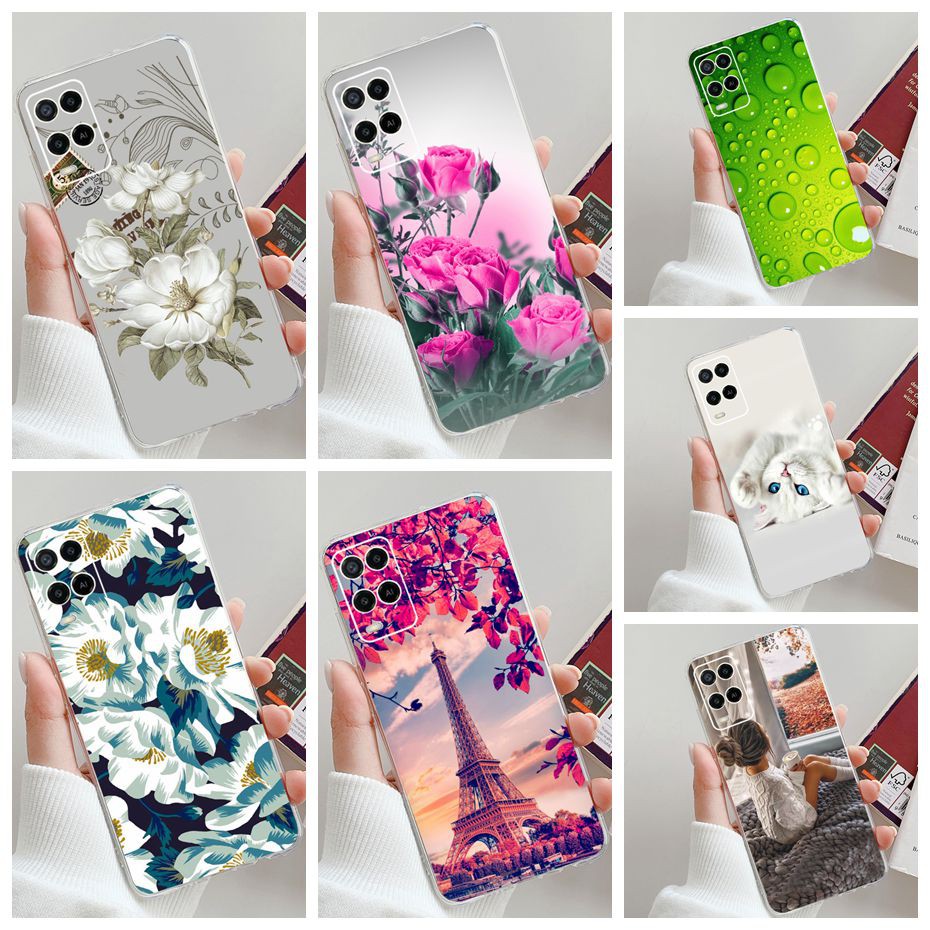 Soft Case OPPO A54 A74 A94 4G Casing Phone Back Cover Fashion Flower ...