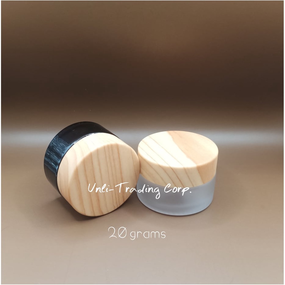 20 Grams Cream Jars with Bamboo Design Lids | Shopee Philippines