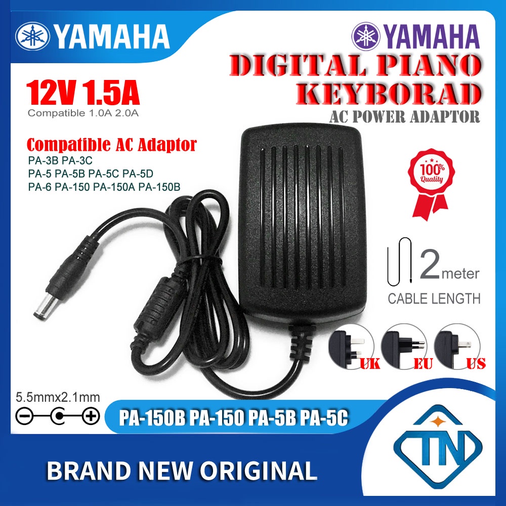 12V 1.5A AC Power Adapter PA-150 PA-5D for YAMAHA DD-45 DD-55 DD-65 DD ...