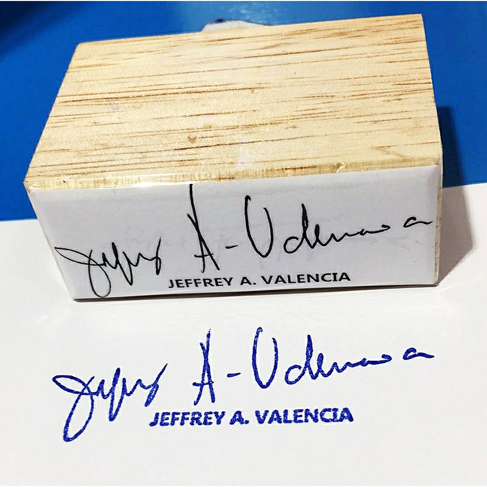SIGNATURE RUBBER STAMP (Laser Machine Engrave) | Shopee Philippines