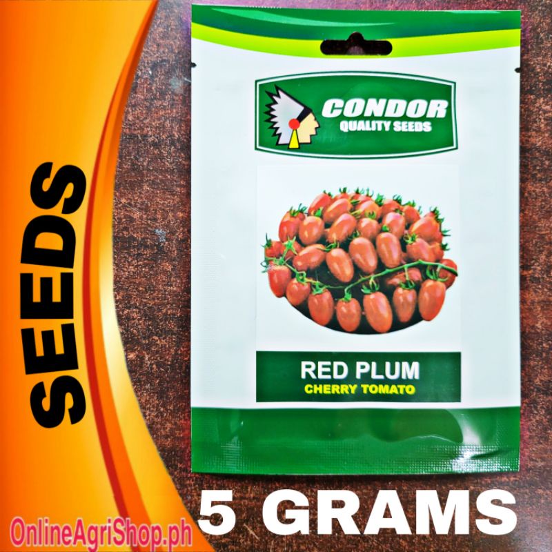 RED PLUM (5`GRAM PACK) CHERRY TOMATO CONDOR SEEDS | Shopee Philippines