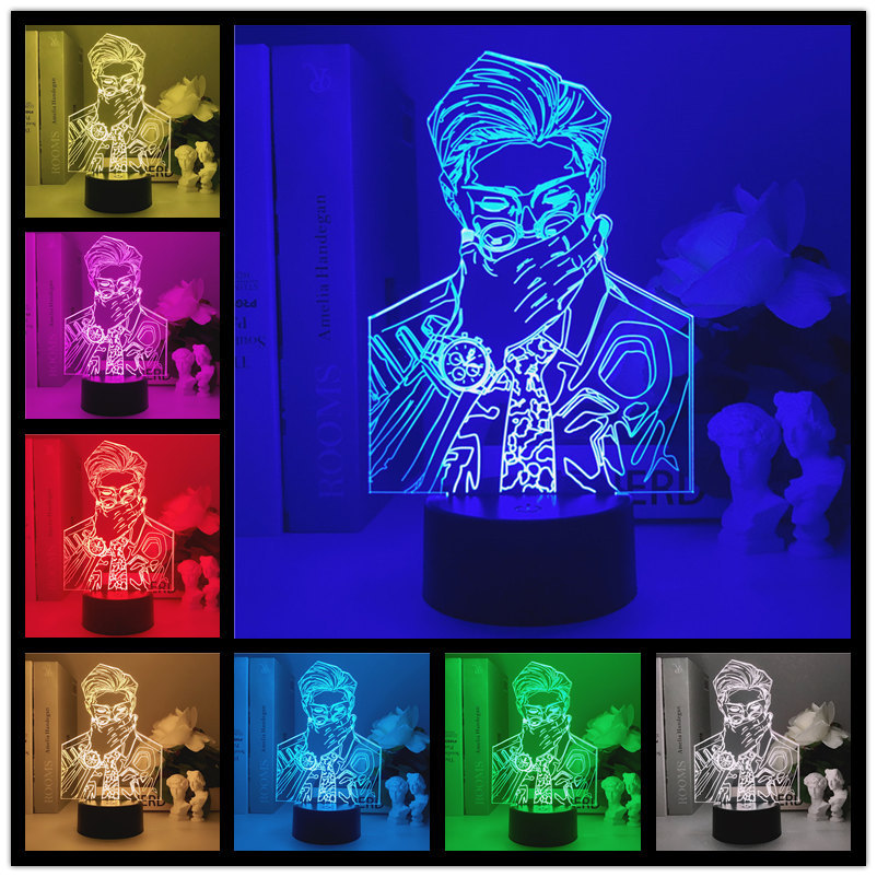 Jujutsu Kaisen Night Light Kento Nanami Colors Changing Touch Remote ...