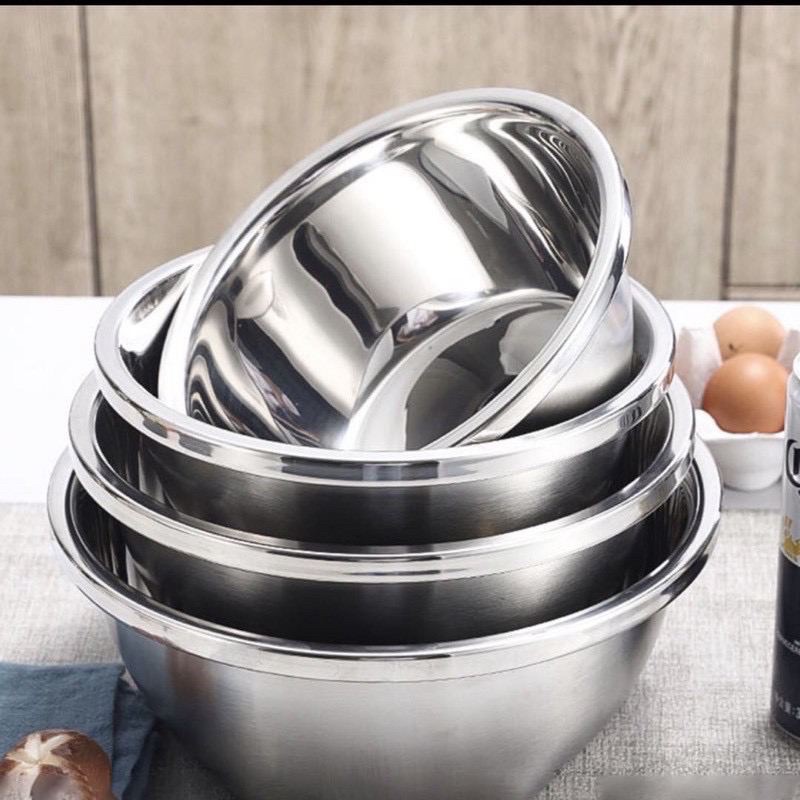 HS A006 SEAMANS BEST Stainless Steel Baking Basin Mixing Bowl Household ...
