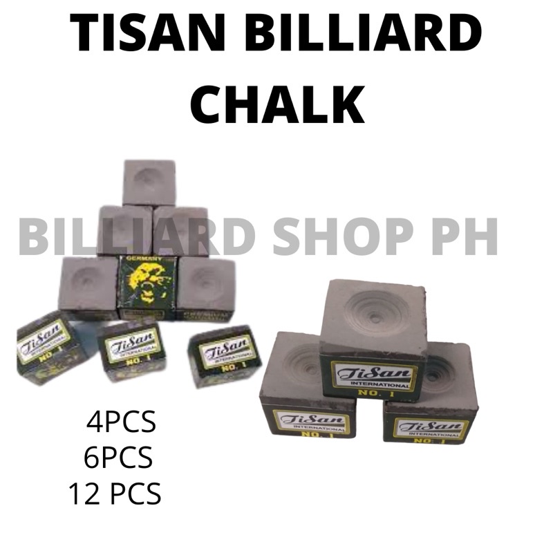 Tisan Billiard Chalk 4/6/12 pieces | Shopee Philippines