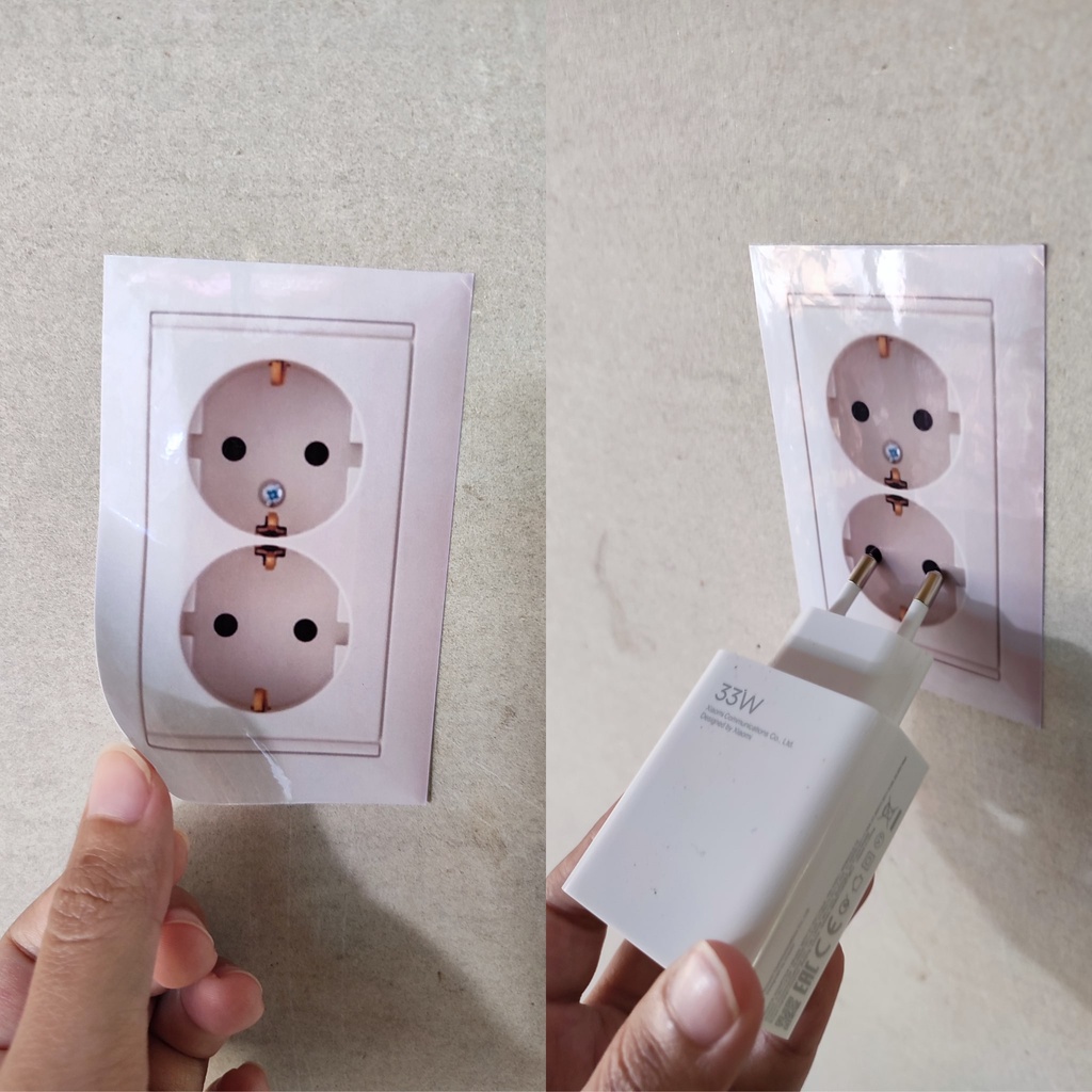Fake Socket Sticker | Prank Sticker | Fake Power Outlet Prank | Shopee ...