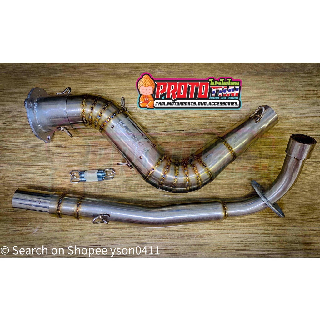 Stainless Big Elbow XRM/RS125/TRINITY/XRM110/SMASH/WAVE100 High Mount ...