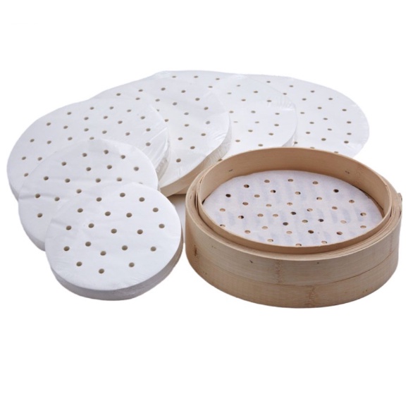 Round Perforated Parchment Paper, 100 sheets, 23cm for Air Fryer ...