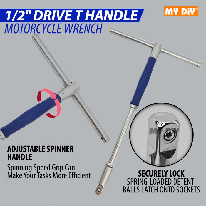 MYDIYHOMEDEPOT - Turbo T 1/2" Drive Speed T Handle Wrench CRV / T ...