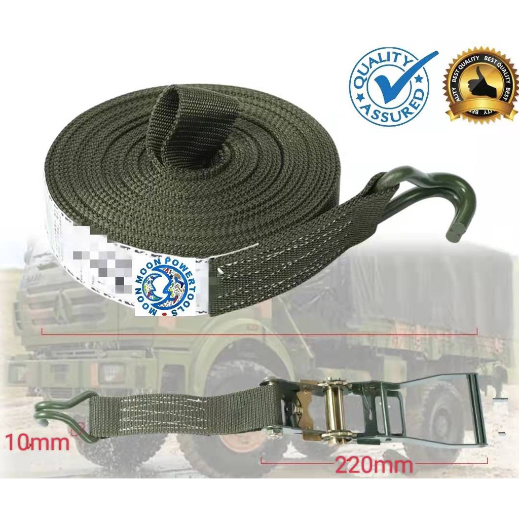 Extra Heavy Duty Ratchet Tie Down Military Truck Rope Faster Cargo ...