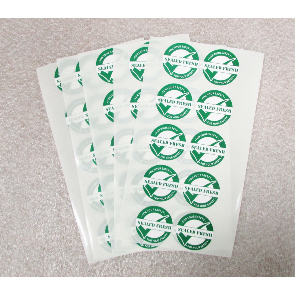 Sealed Fresh for your Safety Synthetic Matte Fasson 38.1mm diameter ...