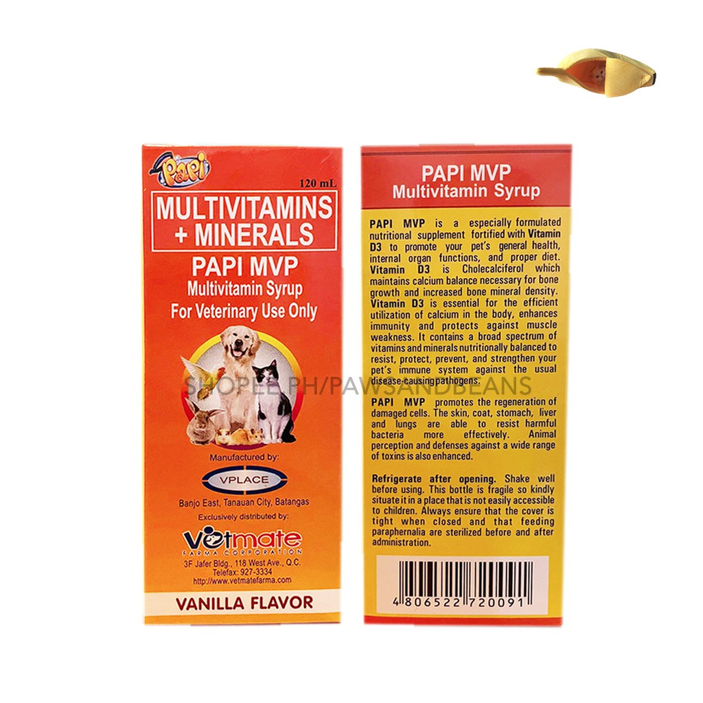 CLEARANCE PAPI MVP Multivitamin Syrup 120mL | Shopee Philippines