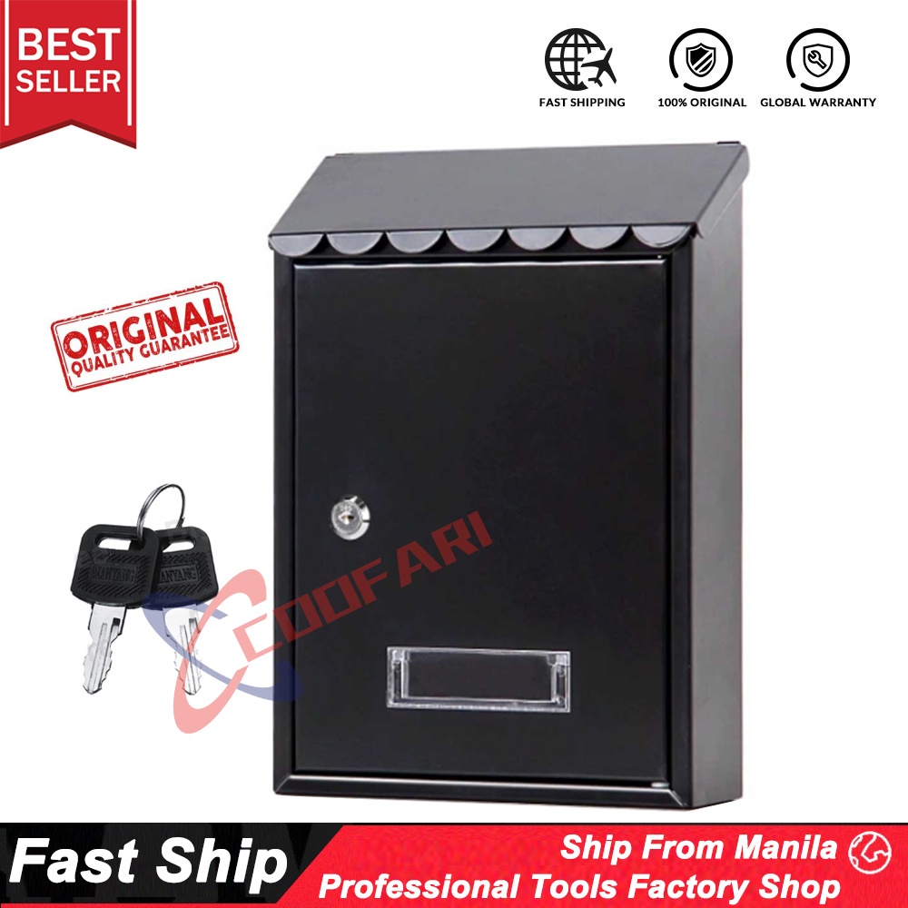 Mailbox Letterbox Secure Locking Mail Box Secure Large Storage | Shopee ...