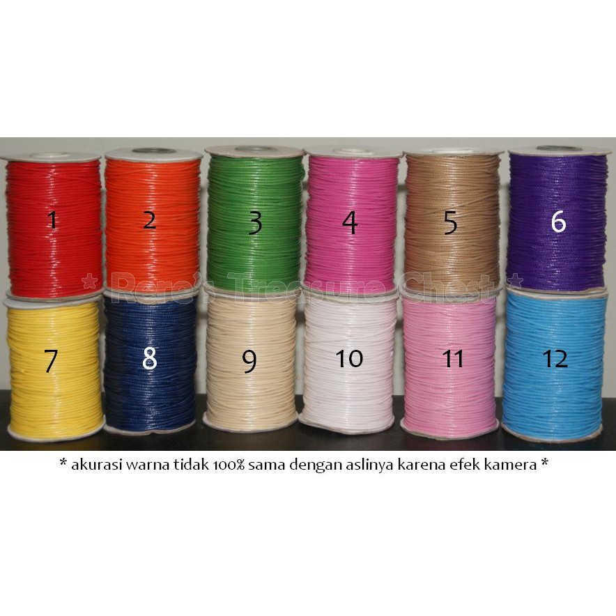 [ 5 Meters ] Korean Waxed Cotton Cord | Korean rope 1,5mm | Shopee ...