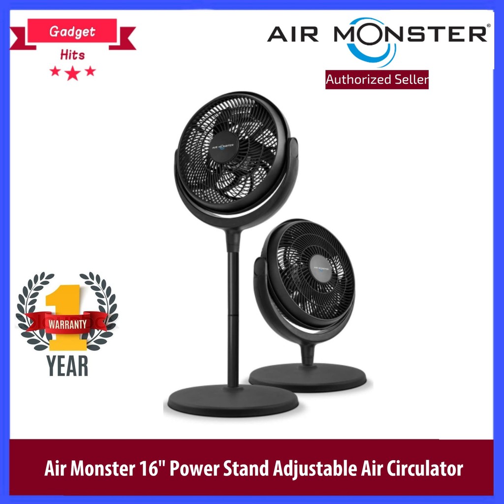 AIR MONSTER POWER STAND ADJUSTABLE FLOOR FAN 16INCh (40inch) | Shopee ...