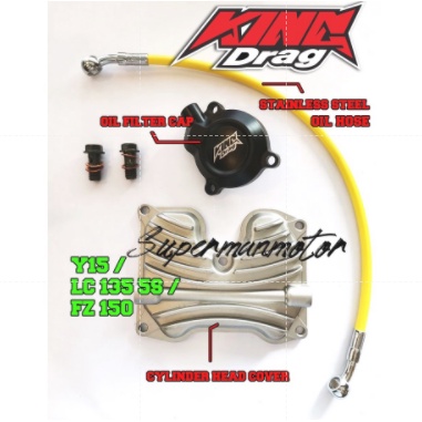 RACING CYLINDER HEAD COVER WITH OIL DUCTING Y15 LC135 5S FZ 150 SYS ...