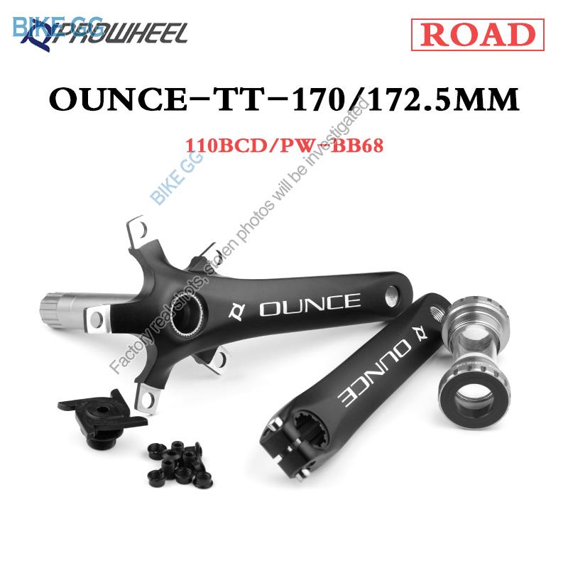 PROWHEEL OUNCE TT Road Bicycle Crankset 110BCD 170mm 172.5mm Crank with ...