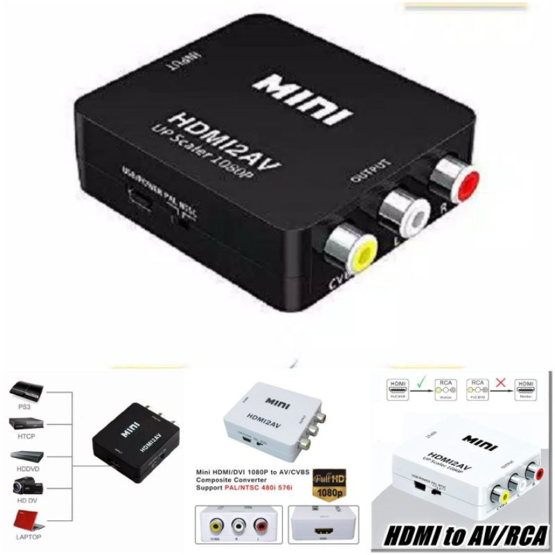 Hdmi2av HDMI To AV Converter RCA Minibox Box Converter Hdmi2rca To RCA ...