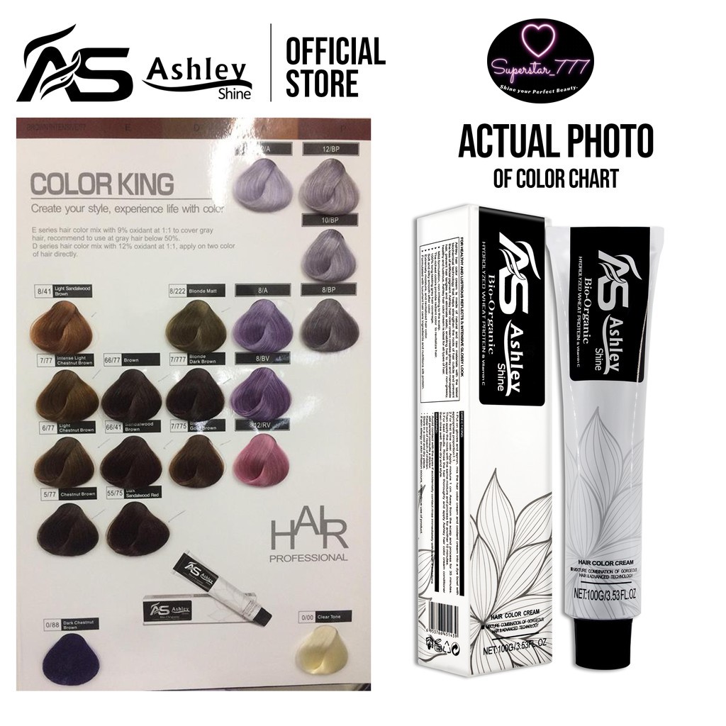 Ashley Shine Hair Color Organic With Oxidizer Set | Shopee Philippines