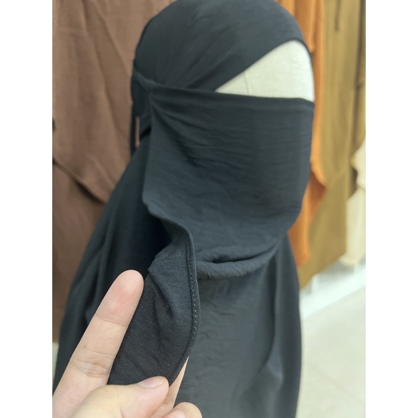 CRINKLE HALF NIQAB ONLY SOFTCLOTH mask | Shopee Philippines
