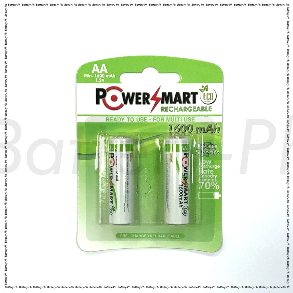 Powersmart Rechargeable Battery AA 1600mAh Ready to use (battery_ph ...