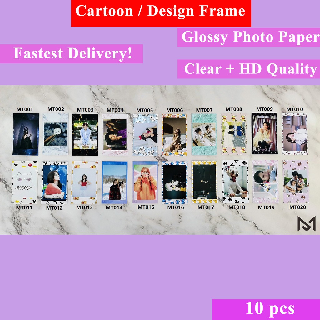 Cartoon Frame Batch 1 Lomo Card @ 2R Photo 10pcs | Shopee Philippines