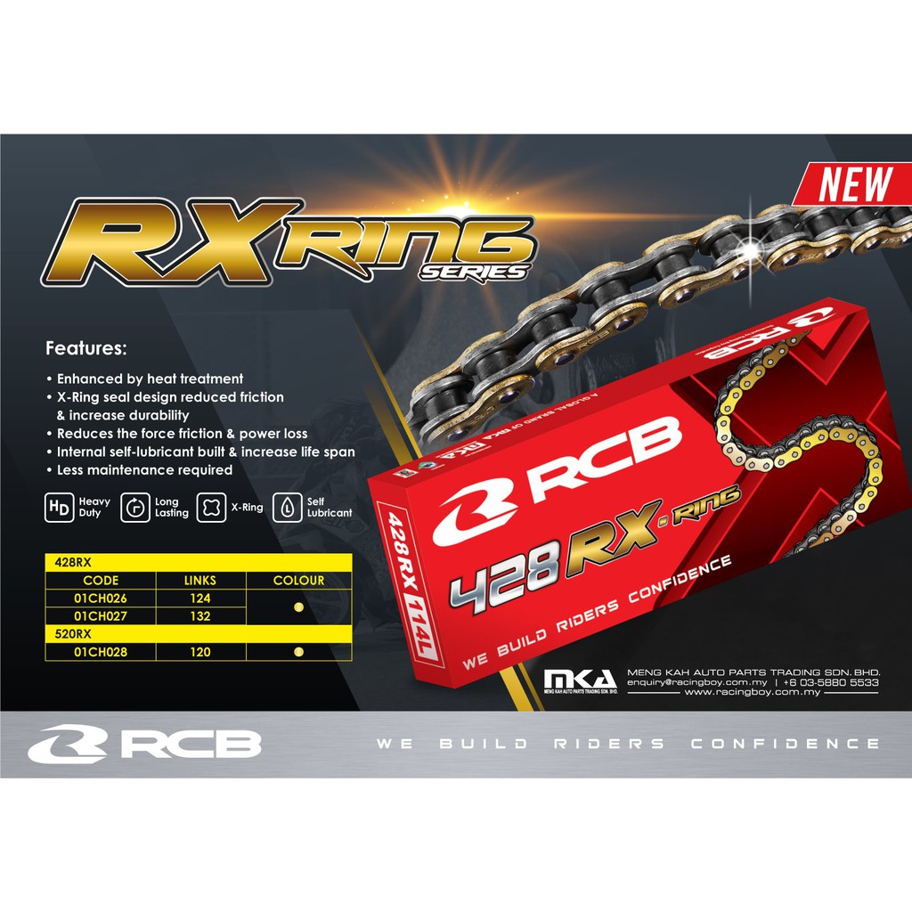 RCB RX-Ring Series Chain 428 132L | Shopee Philippines