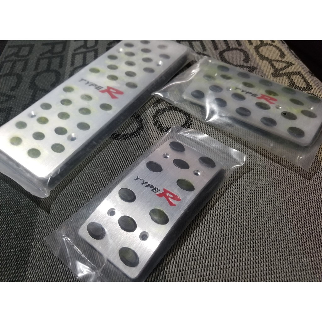 Honda Type R aluminum pedals with footrest (screw type) | Shopee ...