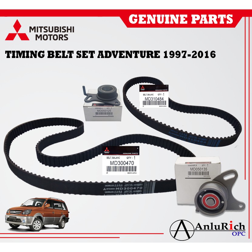 TIMING BELT SET FOR MITSUBISHI ADVENTURE 1997-2016 (MD300470 & MD310484 ...